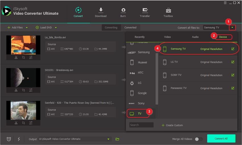 How to Convert AVI to Samsung TV Easily with Steps