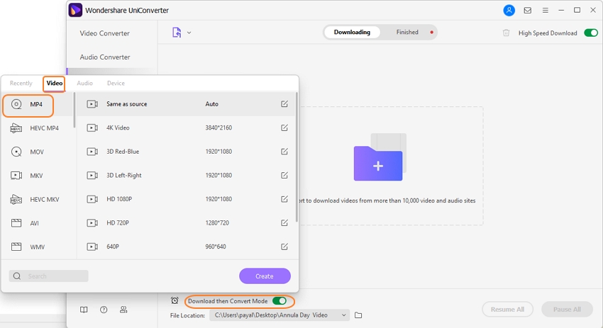 3 steps to convert video to Facebook